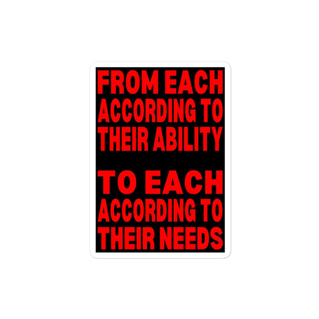 From Each According to Their Ability to Each According to Their Needs ...
