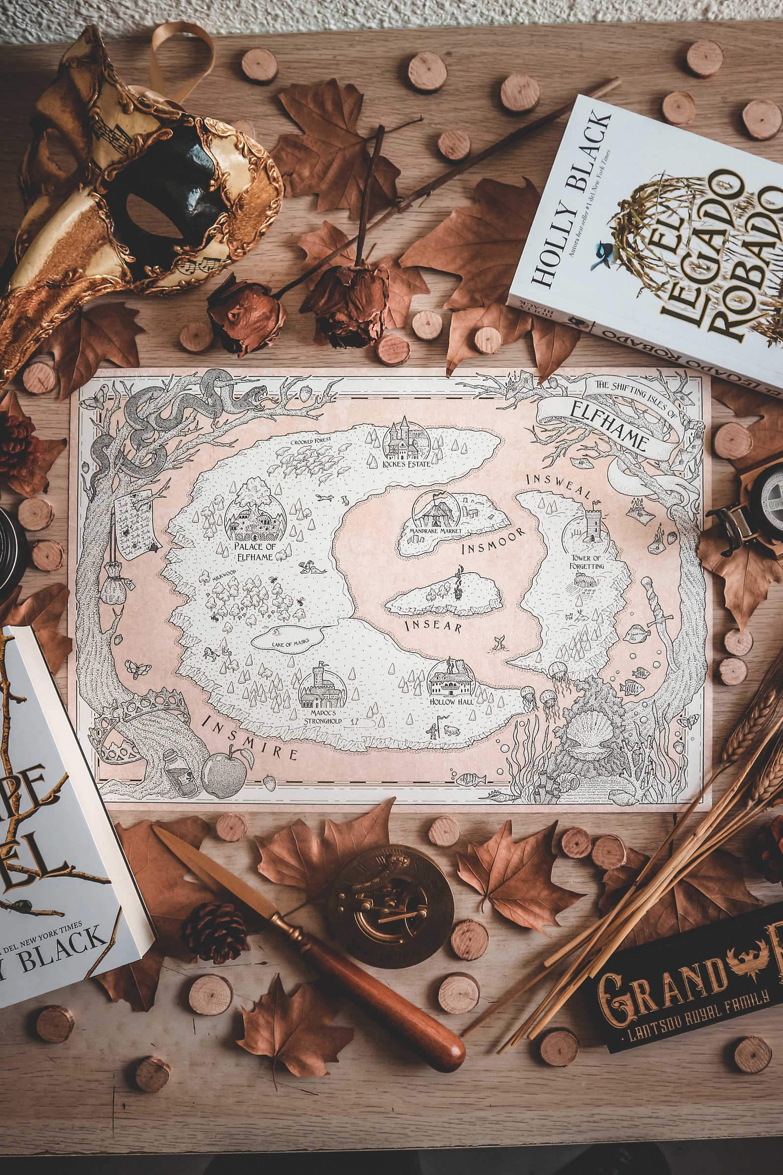 Mapa de Elfhame de El Príncipe Cruel - Etsy Portugal