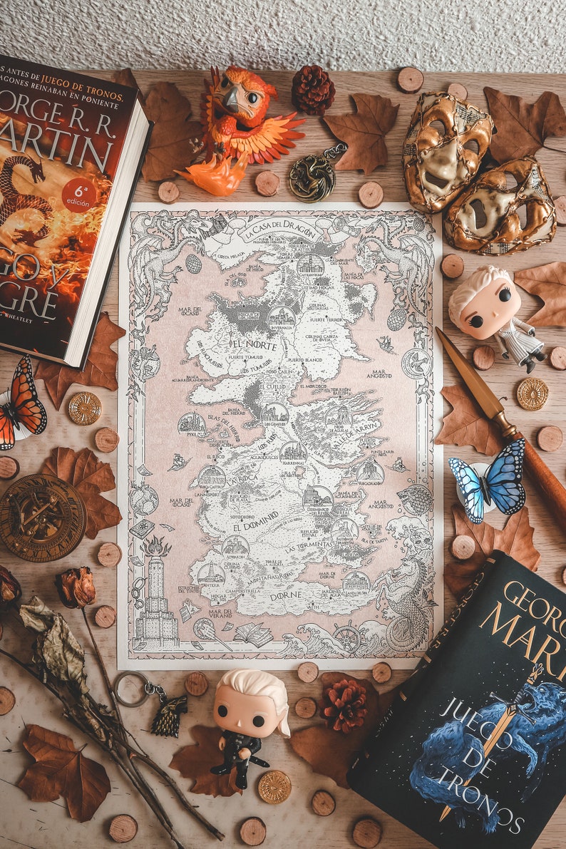 HOUSE of the DRAGON MAP - Westeros Map - Fanart Illustration Made by ...