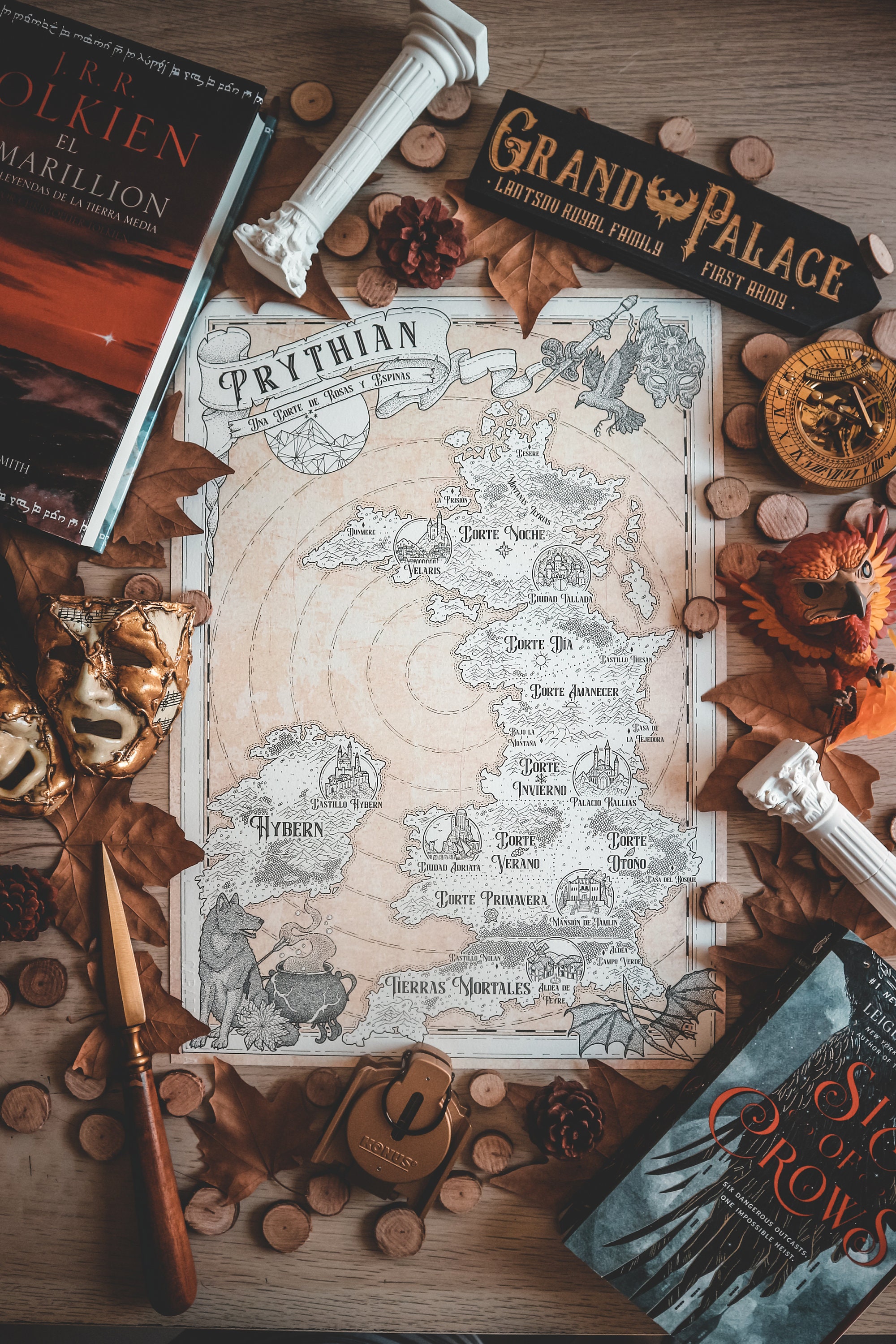 El Mapa De Prythian. ACOTAR Ilustración Fanart Hecha Por - Etsy UK