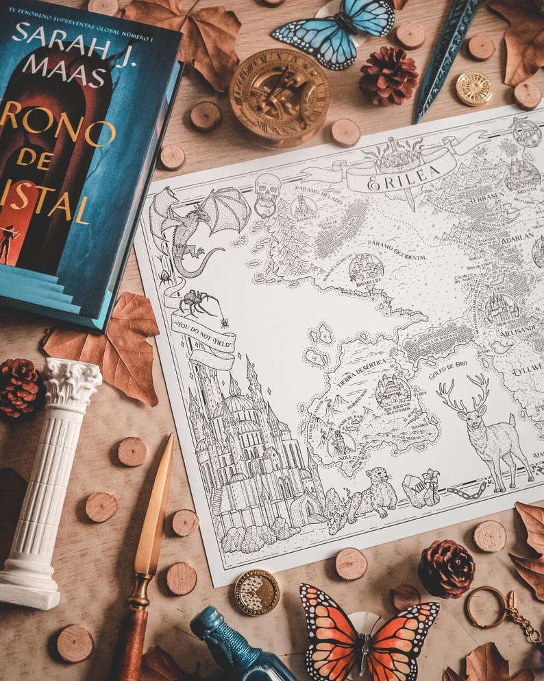 ERILEA - THRONE of GLASS Map. - Fanart Product Made by Andrés Aguirre ...