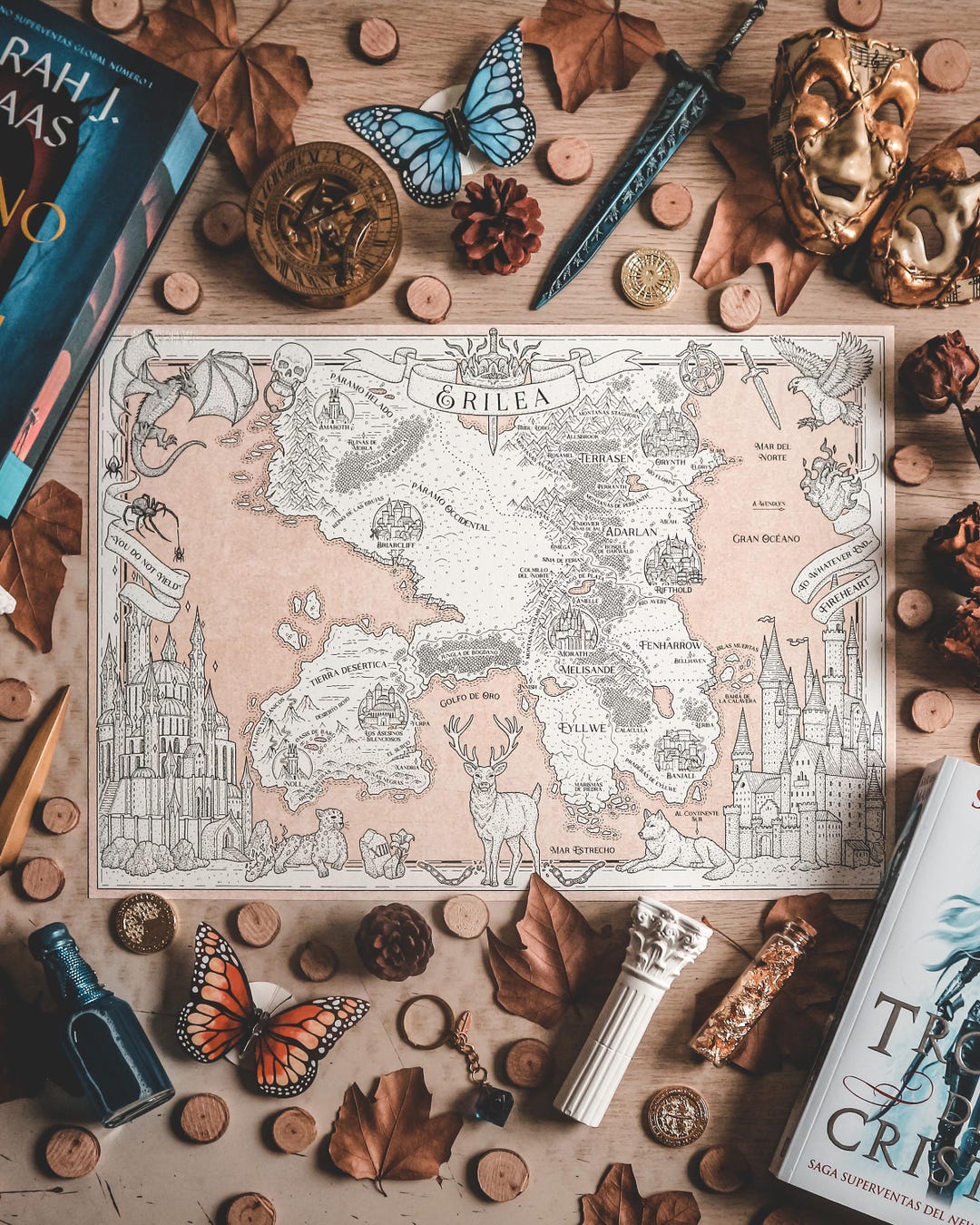 ERILEA - THRONE of GLASS Map. Officially Licensed! - Fan Art by Andrés ...