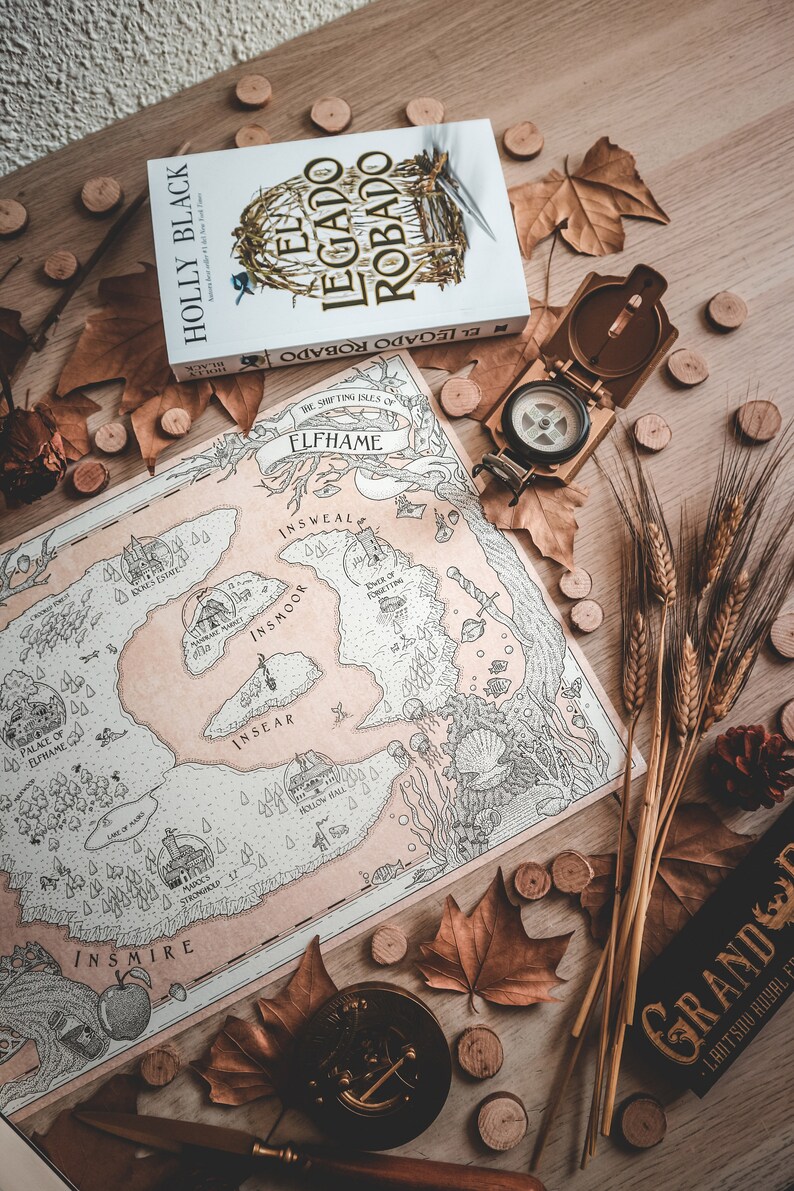Mapa de Elfhame de El Príncipe Cruel - Etsy México