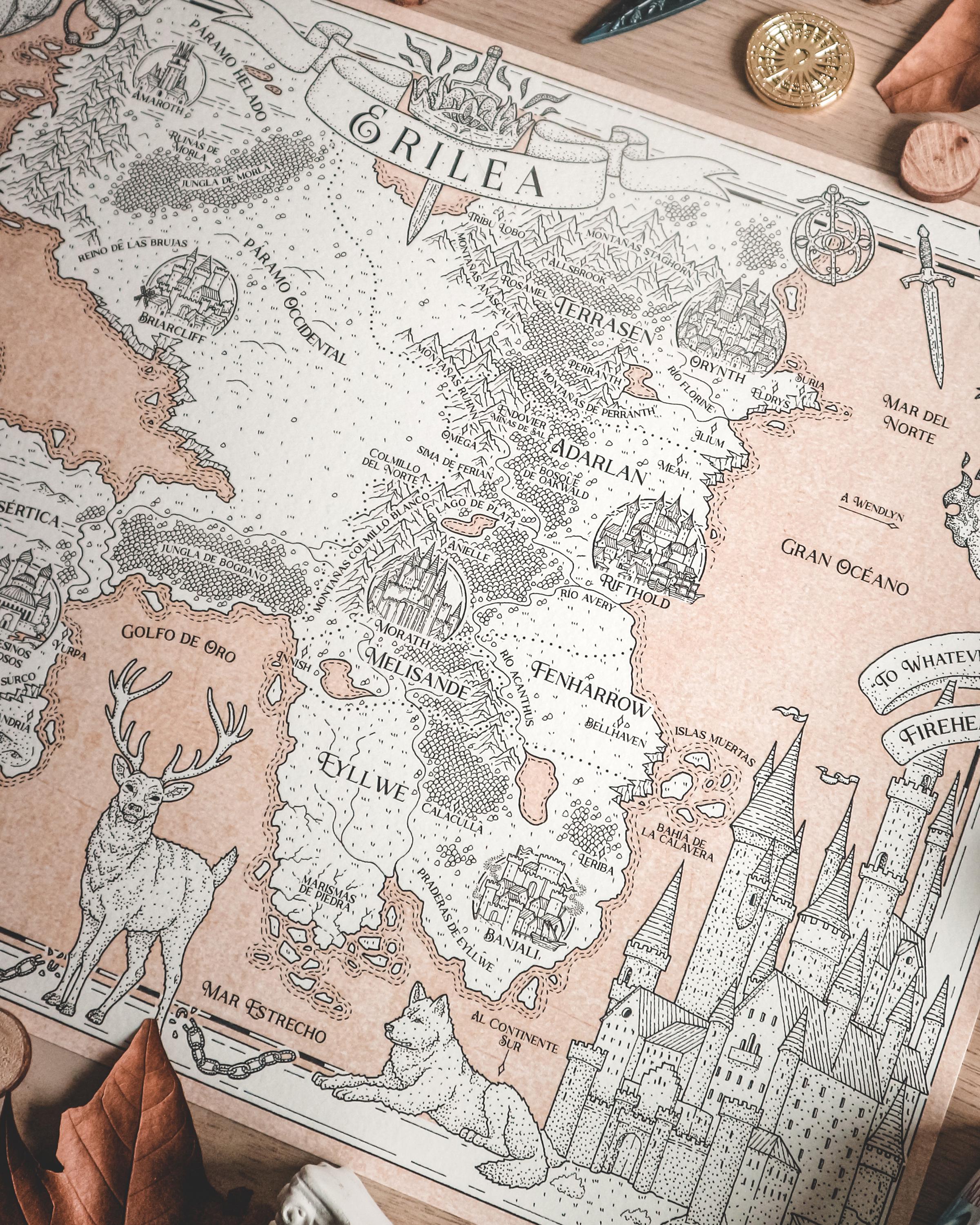 ERILEA - THRONE of GLASS Map. Officially Licensed! - Fan Art Product by ...