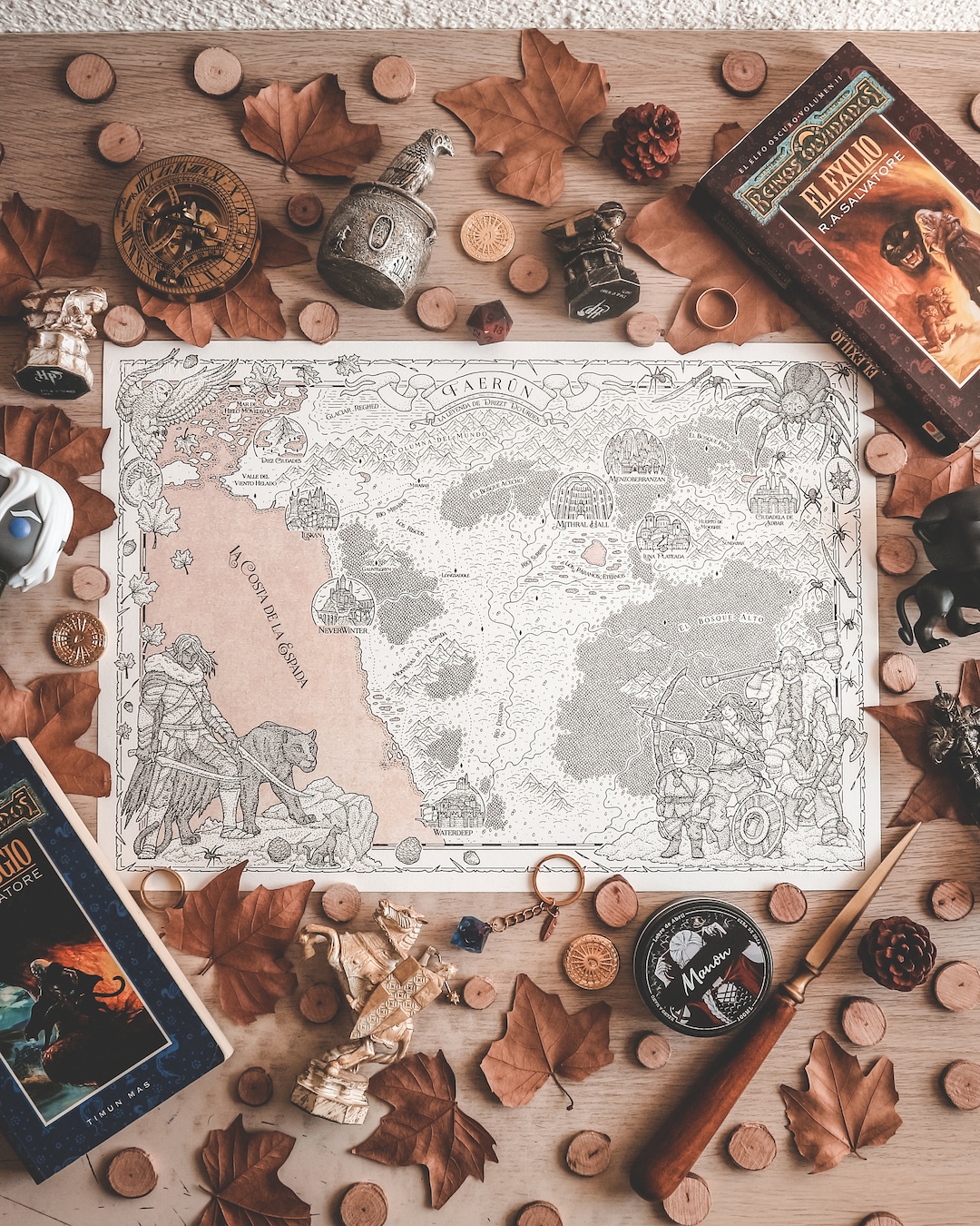 FAERUN DUNGEONS & DRAGONS World Map Fanart Illustration Made by Andrés ...