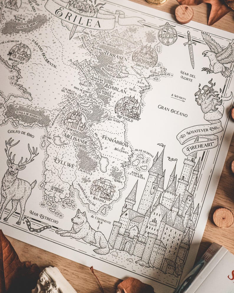ERILEA - THRONE of GLASS Map. Officially Licensed! - Fan Art Product by ...