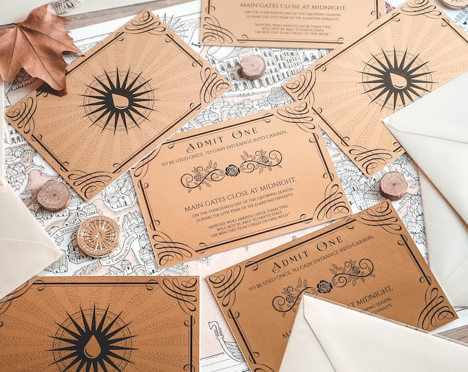 Scarlett and Julian Bookmark Caraval by Stephanie Garber - Etsy