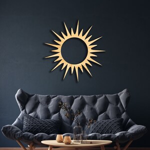 Solar Eclipse Wall Decor From Wood Hanging Sign Wooden Wall - Etsy