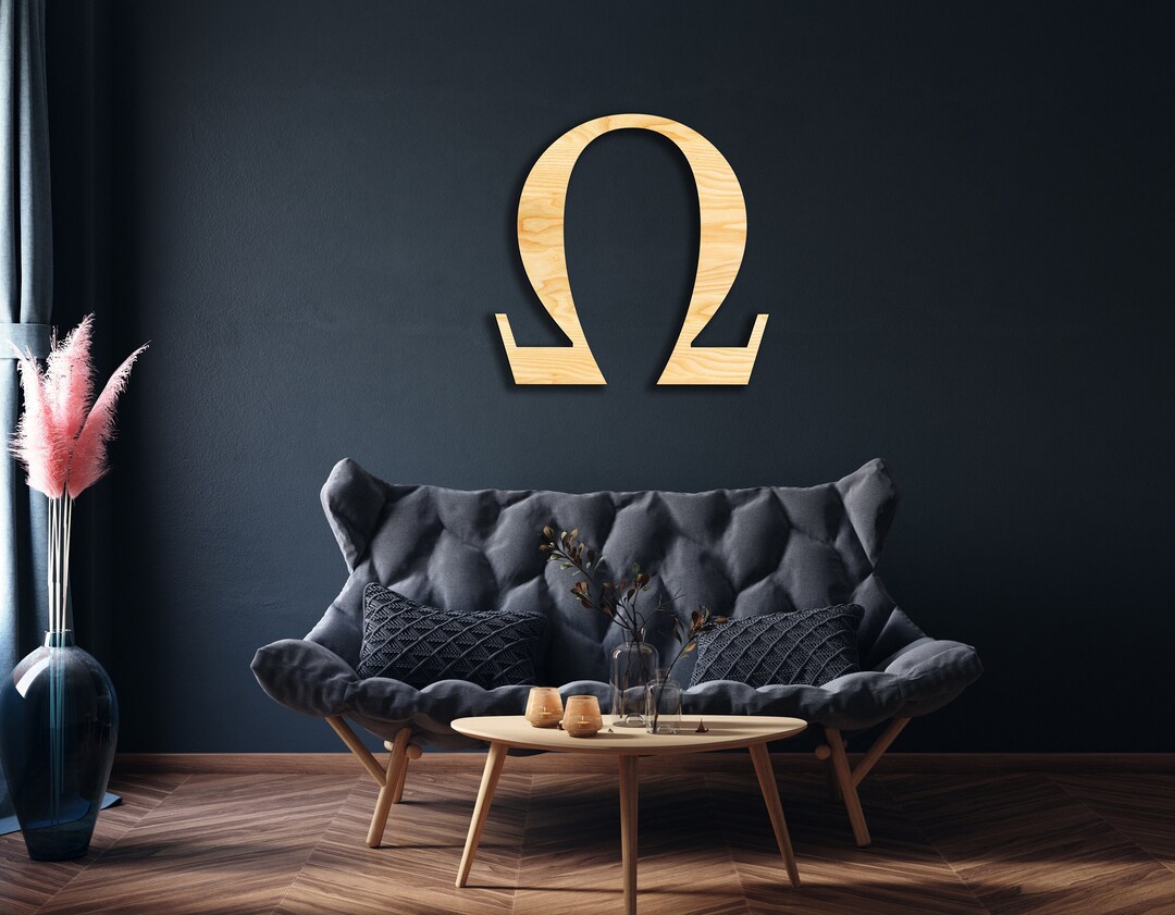 Omega Wall Decor From Wood, Hanging Sign, Wooden Wall Art, Greek ...