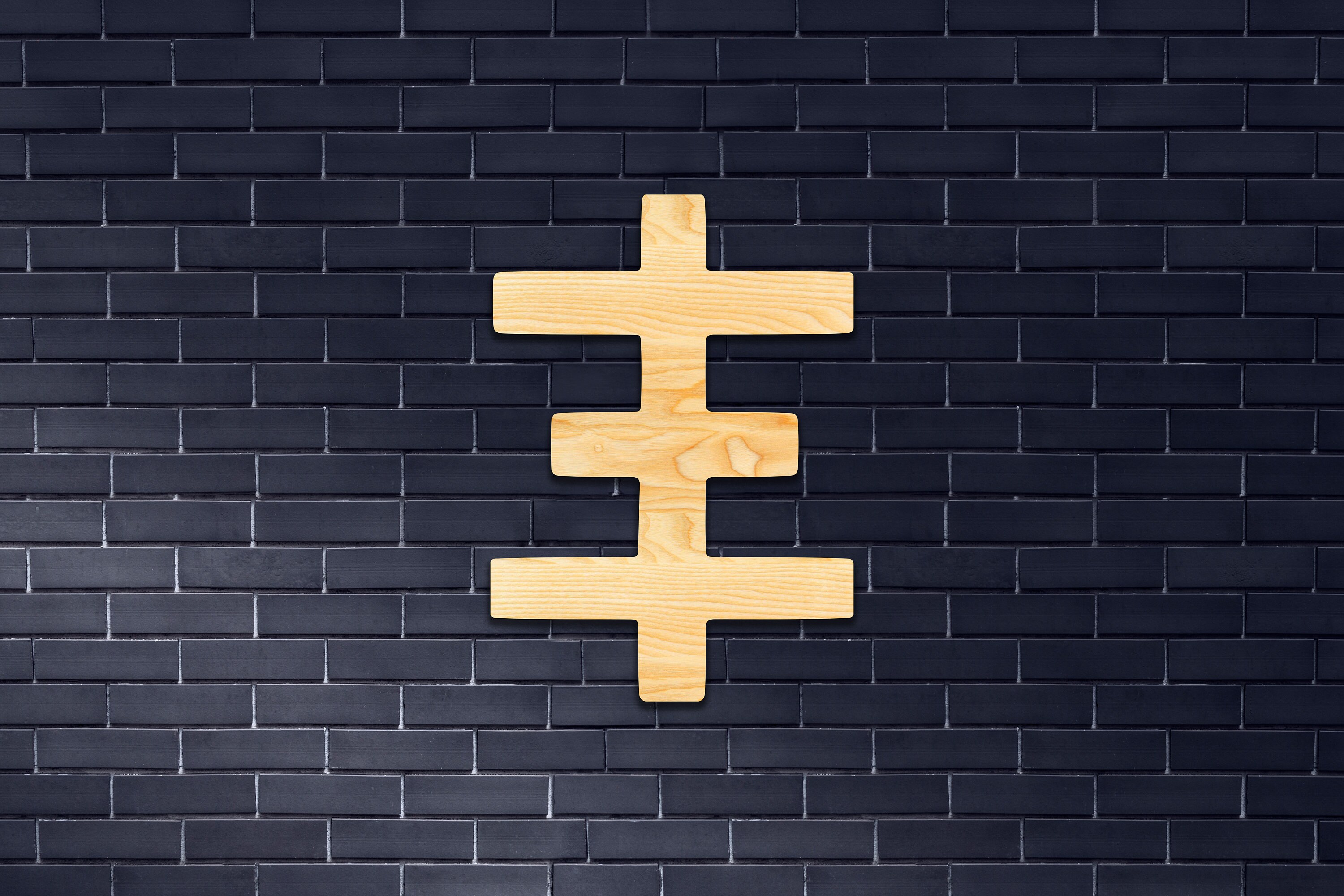 Psychic Triple Cross With TOPY Wall Decor From Wood, Hanging Sign ...