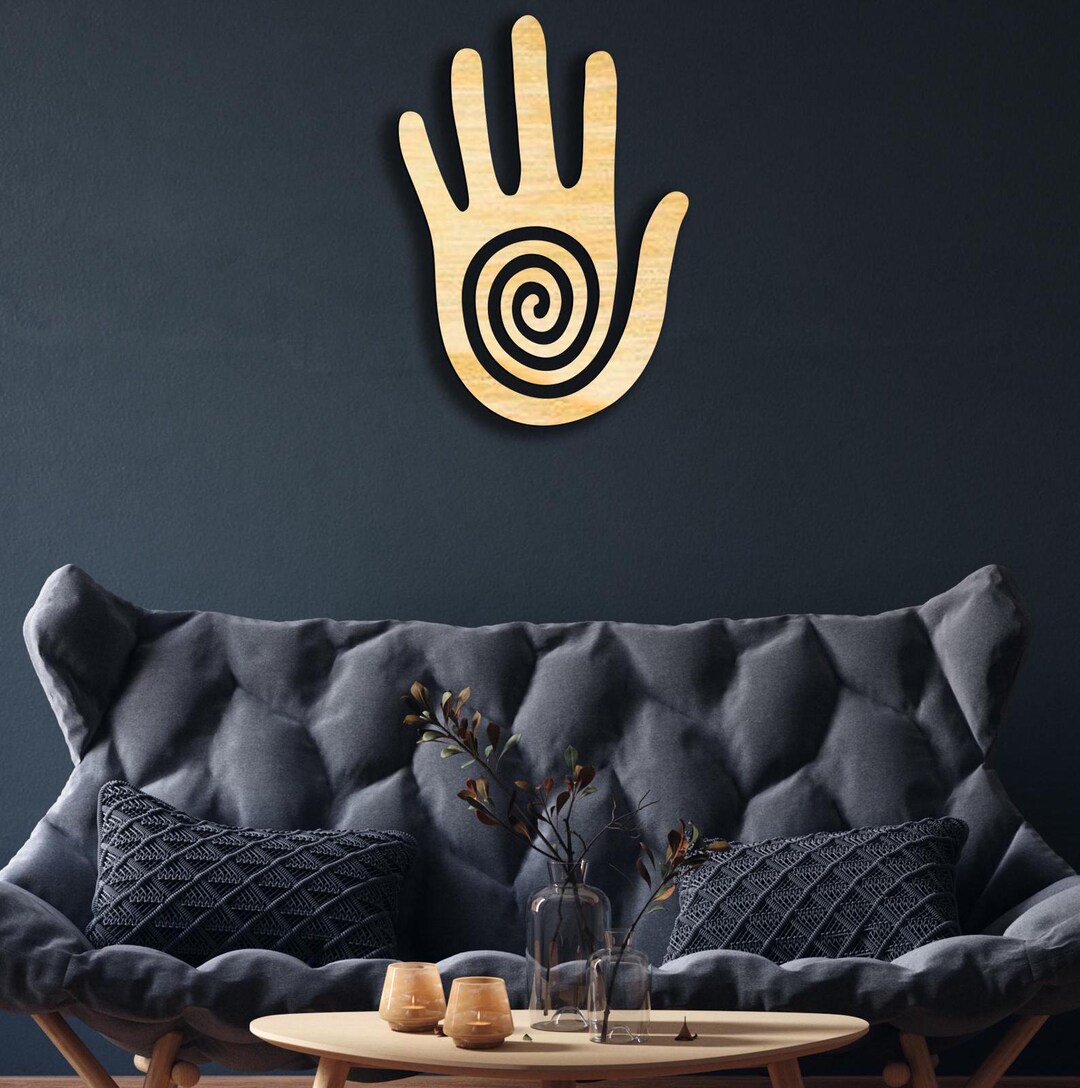 Hopi Hand Wall Decor From Wood, Hanging Sign, Wooden Wall Art ...