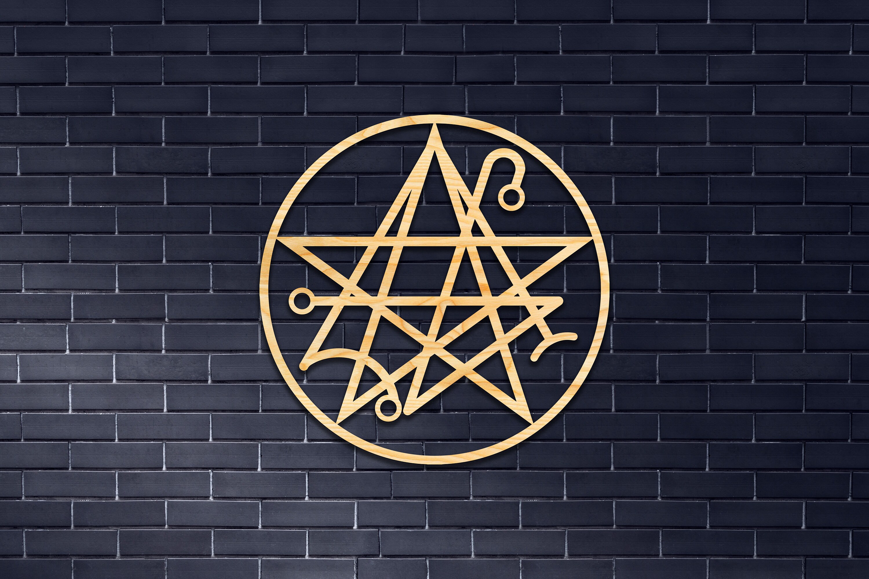 Necronomicon Evil Sigil Wall Decor From Wood, Hanging Sign, Wooden Wall ...