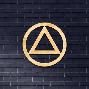 Alcoholics Anonymous Symbol Wall Decor From Wood, Hanging Sign, Wooden ...