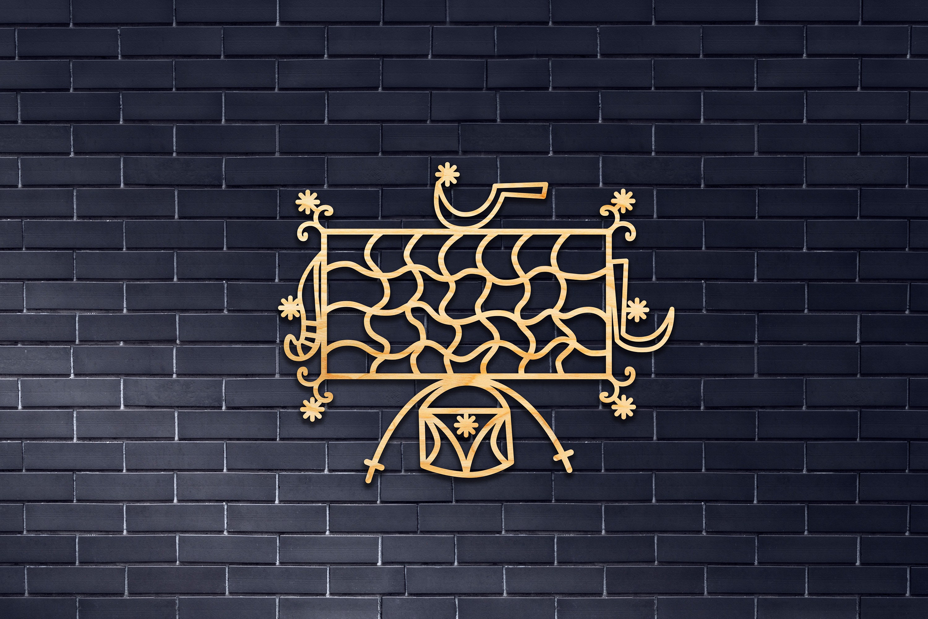 Kouzen Zaka healing Illness Kindness Wall Decor From Wood, Hanging Sign ...