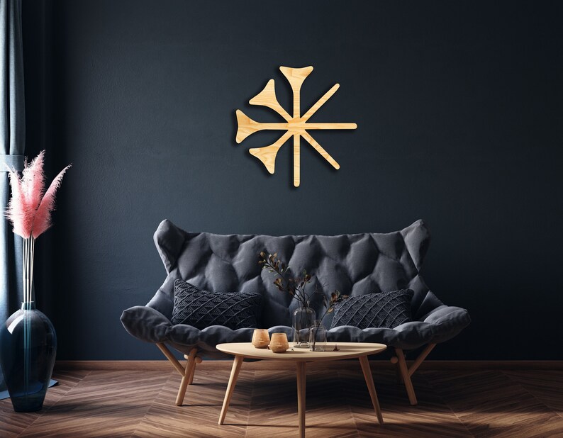 Dingir Wall Decor From Wood, Hanging Sign, Wooden Wall Art, Cuneiform ...