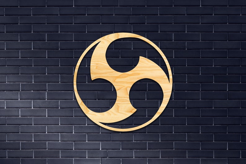 Mitsu Tomoe Wall Decor From Wood, Hanging Sign, Wooden Wall Art, Japanese Triskelion, Mitsudomoe ...