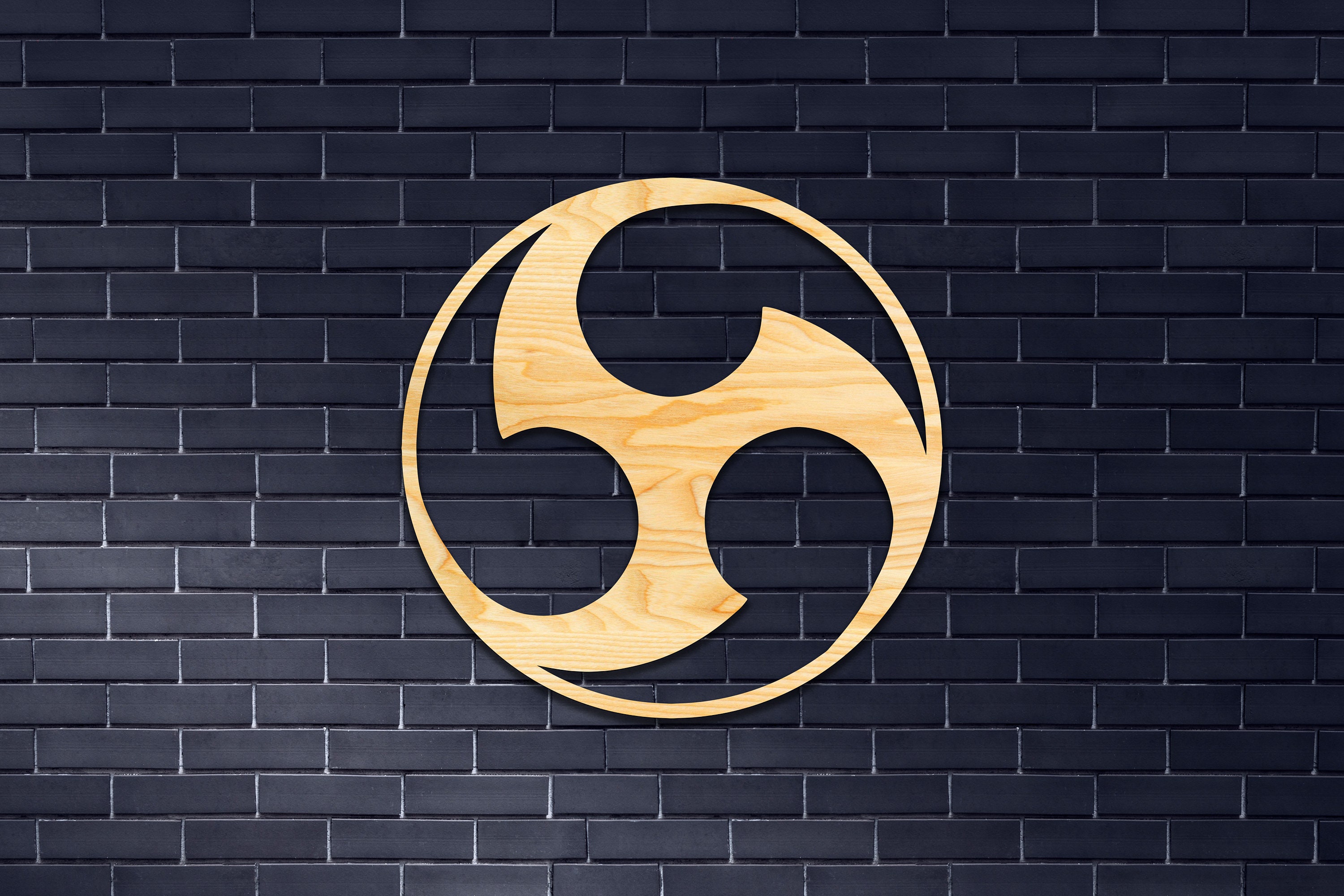 Mitsu Tomoe Wall Decor From Wood, Hanging Sign, Wooden Wall Art ...