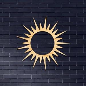 Solar Eclipse Wall Decor From Wood, Hanging Sign, Wooden Wall Art, Sun ...