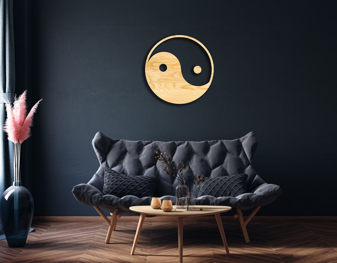 Bagua Feng Shui Wall Decor From Wood, Hanging Sign, Wooden Wall Art ...