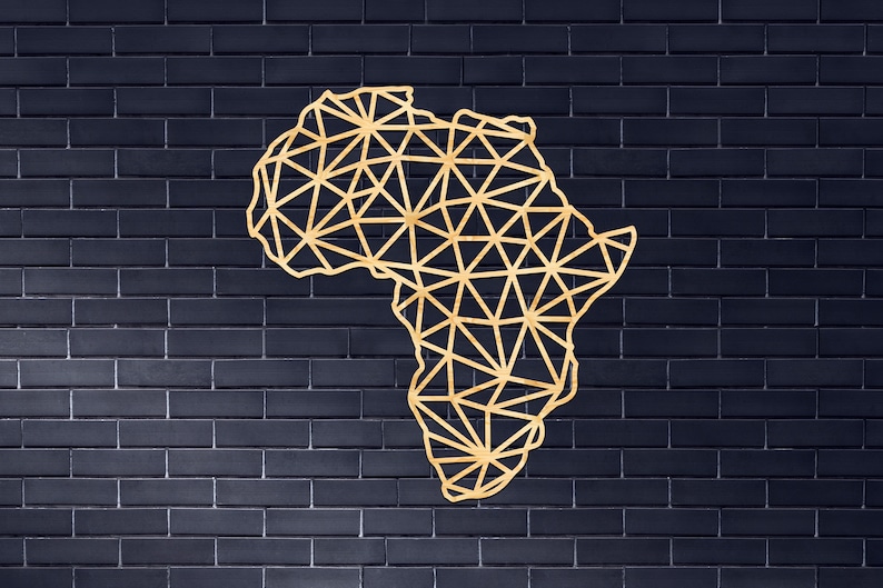 Africa Map Wall Decor From Wood, Hanging Sign, Wooden Wall Art, Country ...