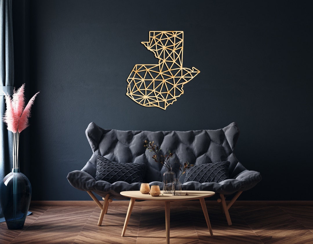 Guatemala Map Wall Decor From Wood, Hanging Sign, Wooden Wall Art ...