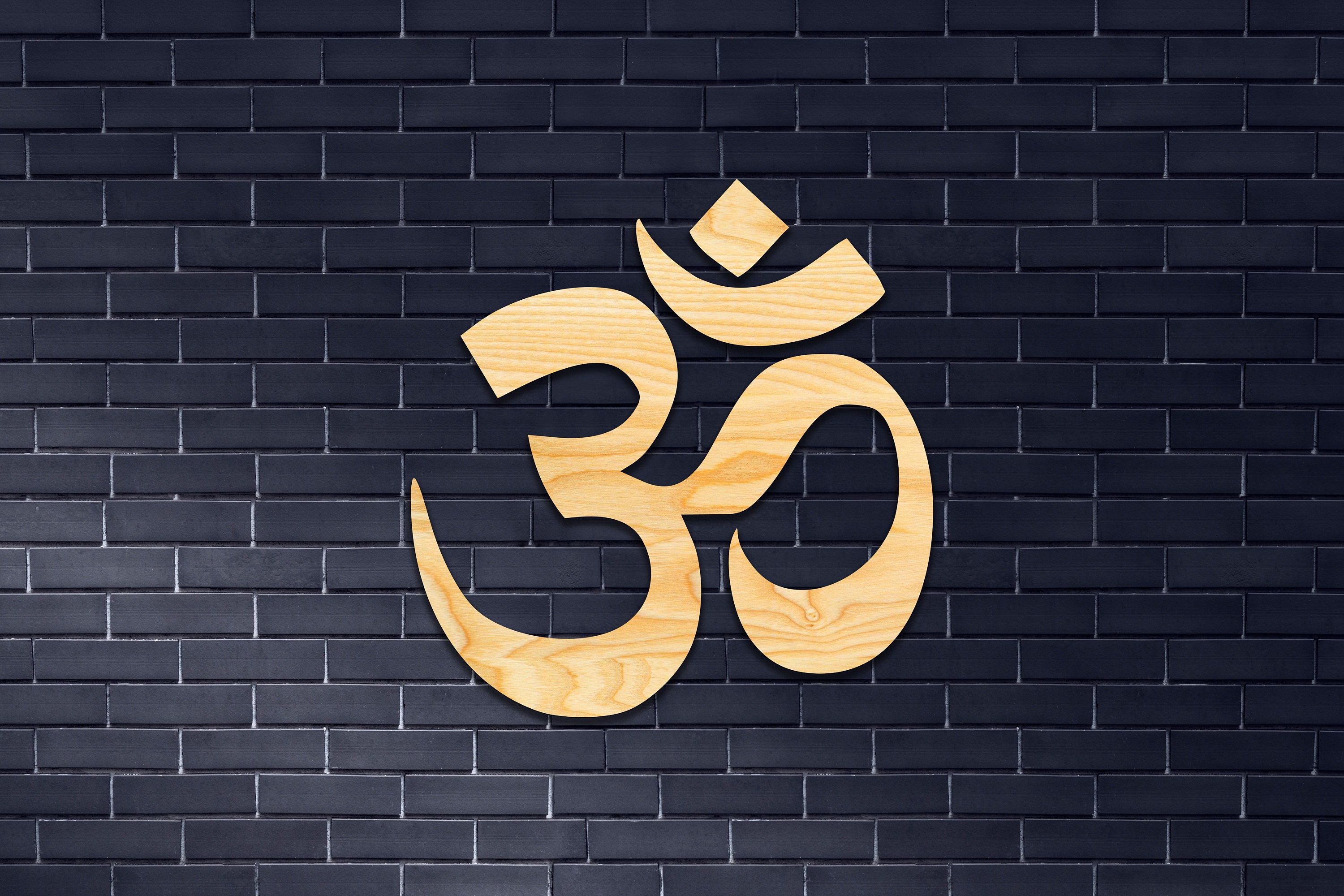 Om Symbol Wall Decor From Wood Hanging Sign Wooden Wall Art | Etsy