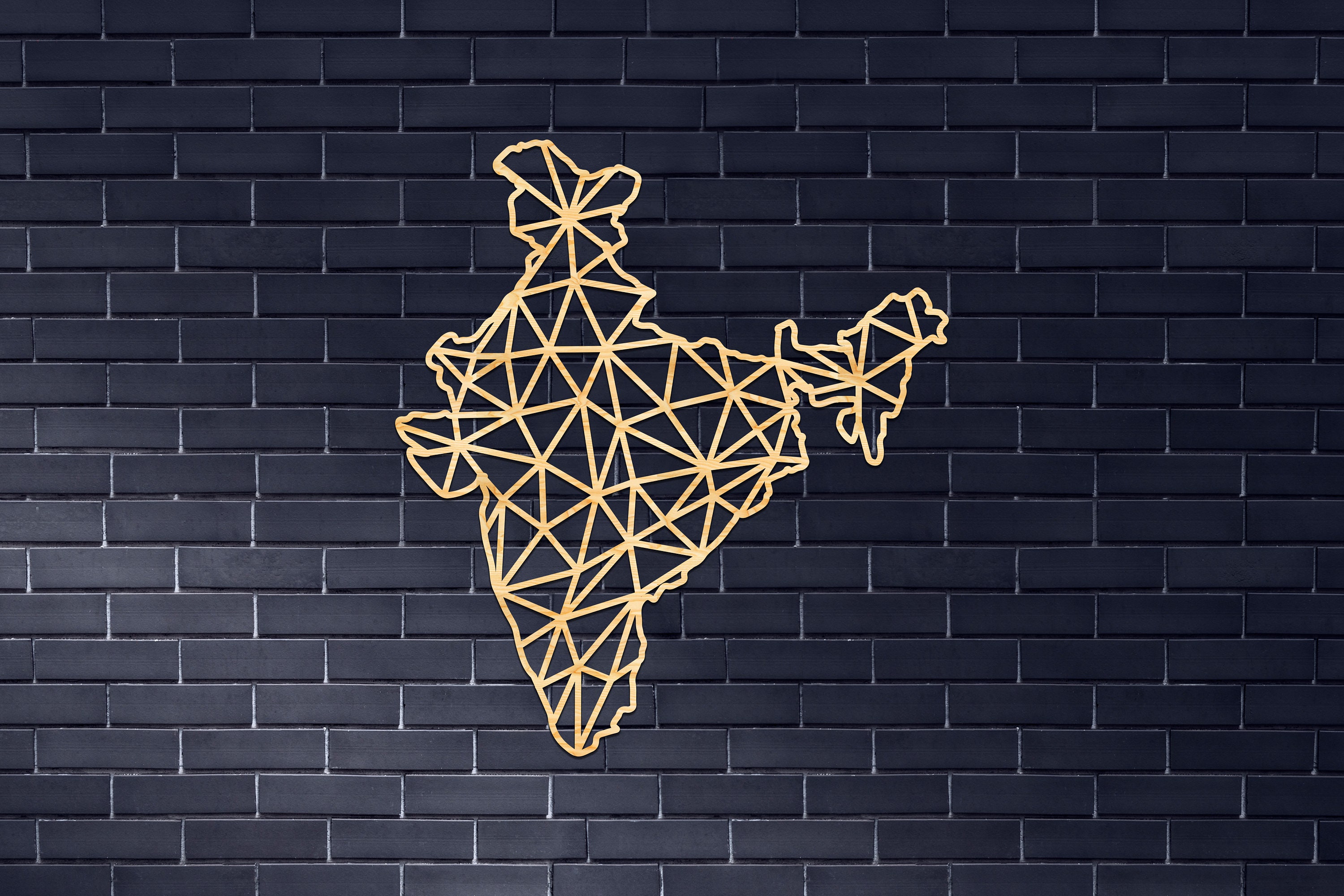 India Map Wall Decor From Wood, Hanging Sign, Wooden Wall Art, Country ...