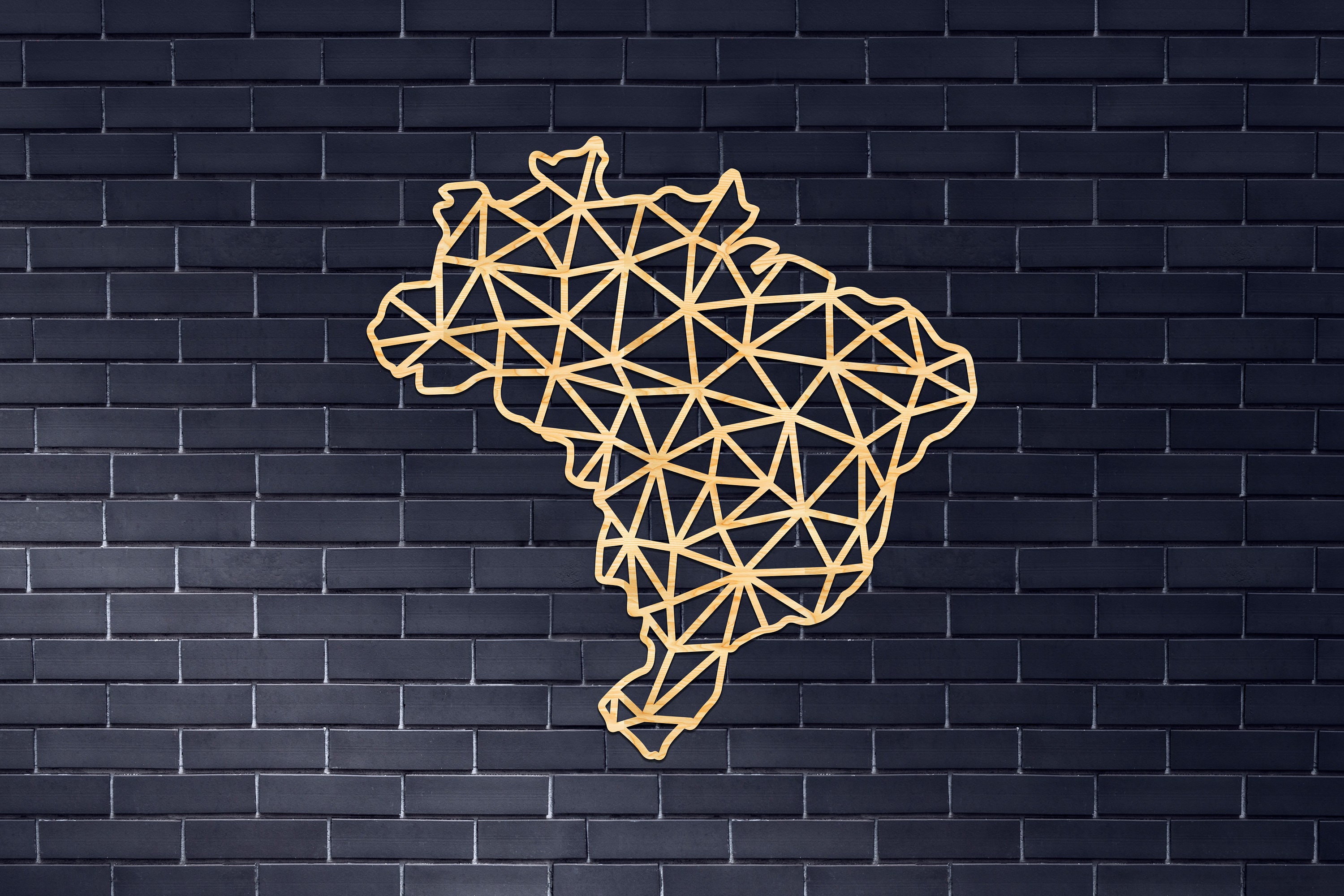 Brazil Map Wall Decor From Wood, Hanging Sign, Wooden Wall Art, Country ...