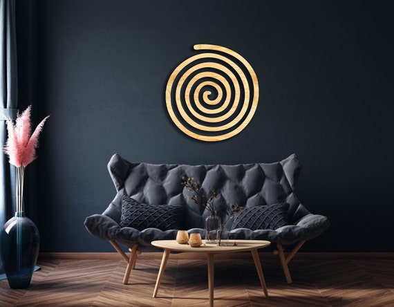 Spiral Symbol Wall Decor From Wood Hanging Sign Wooden Wall - Etsy