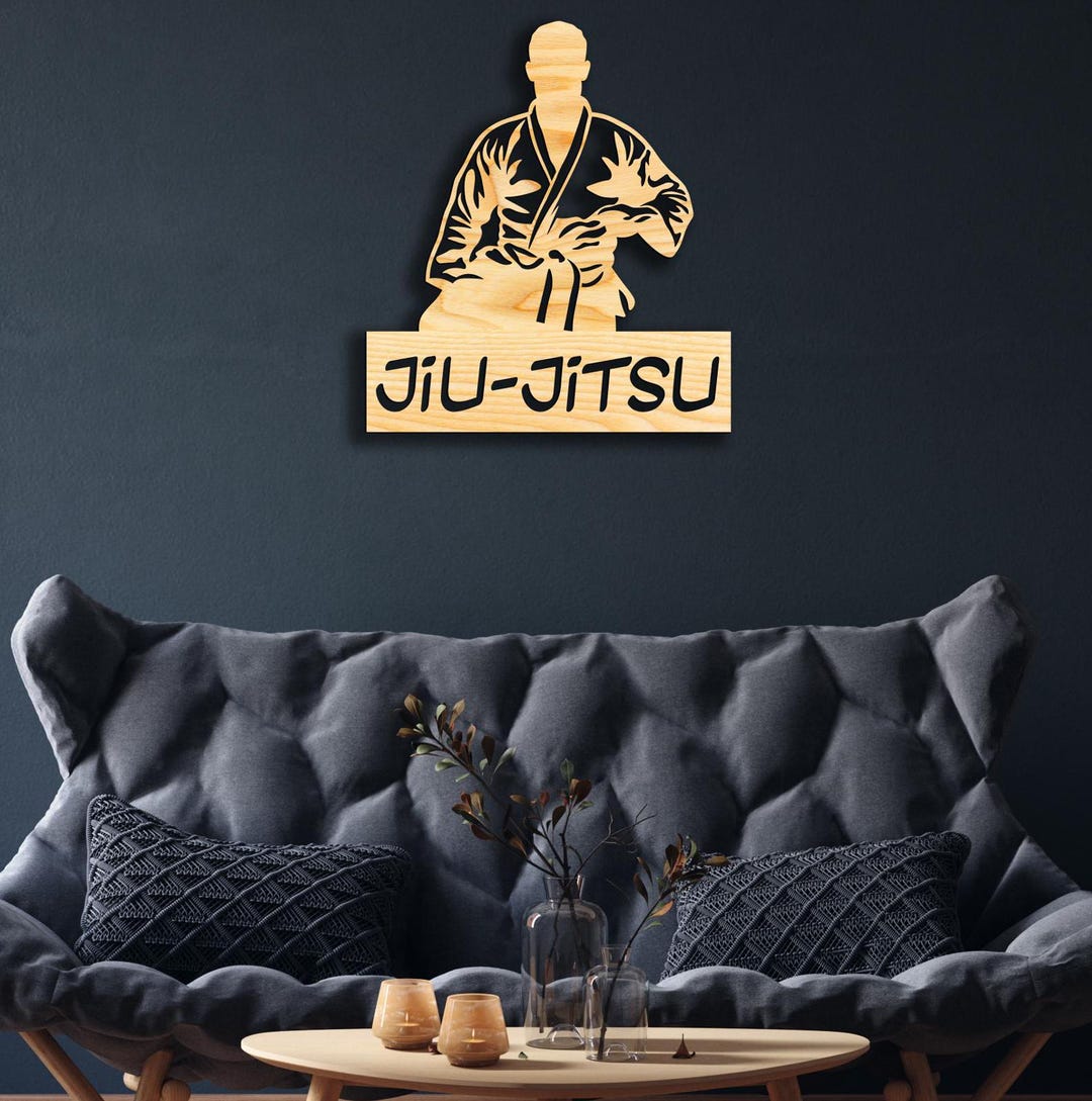 Jiu Jitsu Wall Decor From Wood, Hanging Sign, Wooden Wall Art, Jujutsu ...