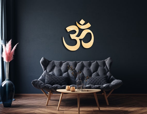 Om Symbol Wall Decor From Wood Hanging Sign Wooden Wall Art - Etsy