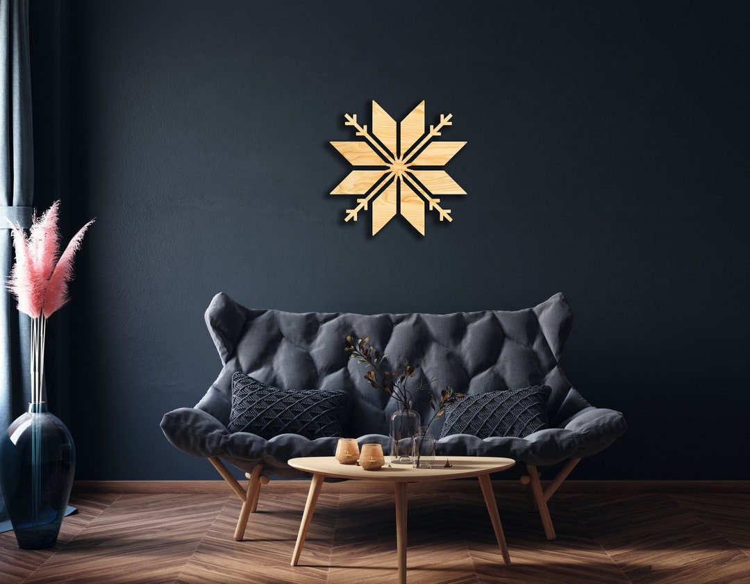 Auseklis Wall Decor From Wood, Hanging Sign, Wooden Art, Baltic Symbol ...