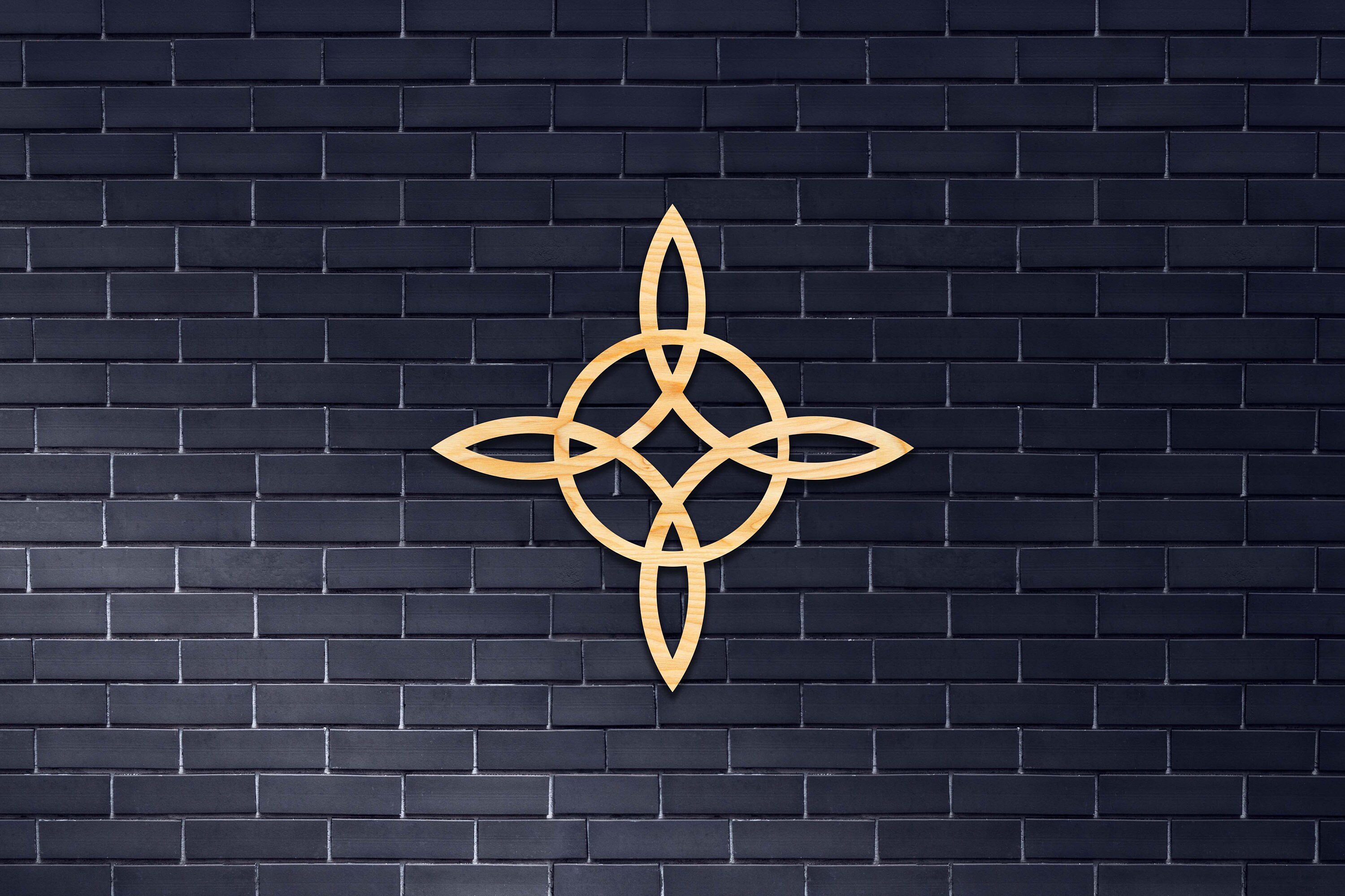 Witches Knot Wall Decor From Wood Hanging Sign Wooden Art | Etsy