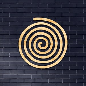 Spiral Symbol Wall Decor From Wood, Hanging Sign, Wooden Wall Art, Coil ...