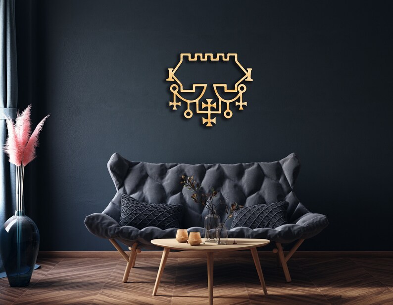 Belial Sigil Wall Decor From Wood, Hanging Sign, Wooden Wall Art ...