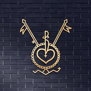 Lenglensou (sacred Heart of Jesus) Wall Decor From Wood, Hanging Sign ...