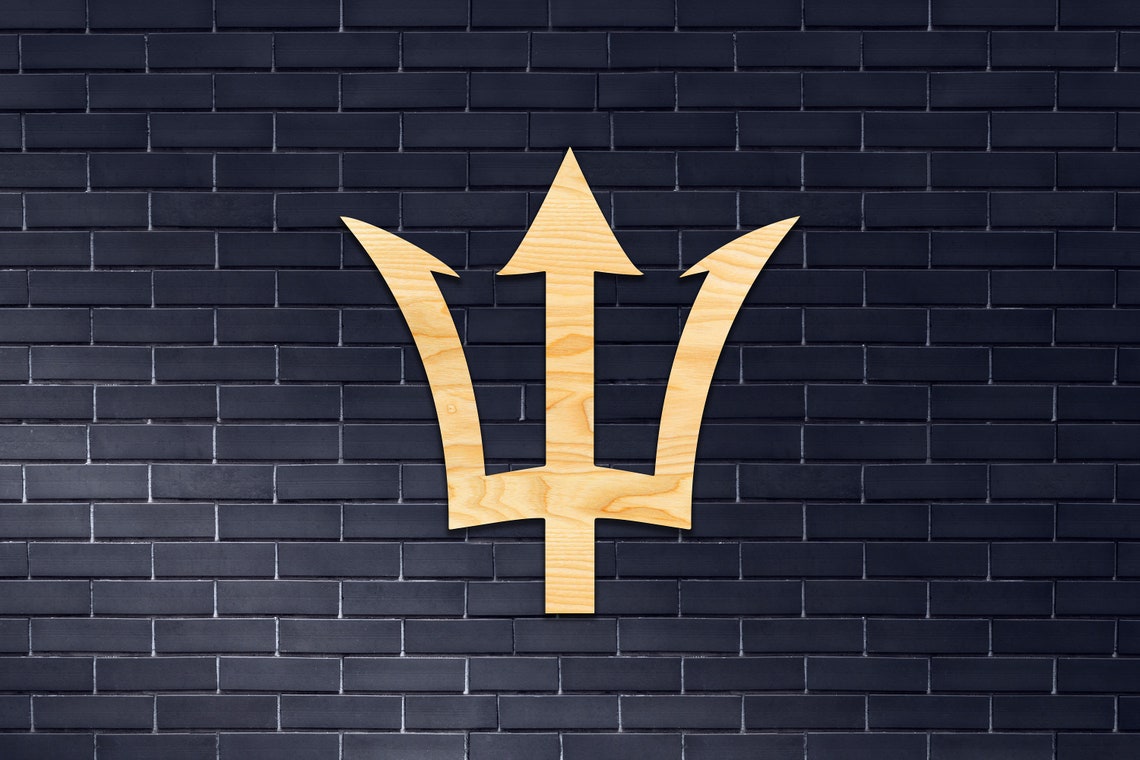 Trident of Poseidon Wall Decor From Wood, Hanging Sign, Wooden Wall Art ...