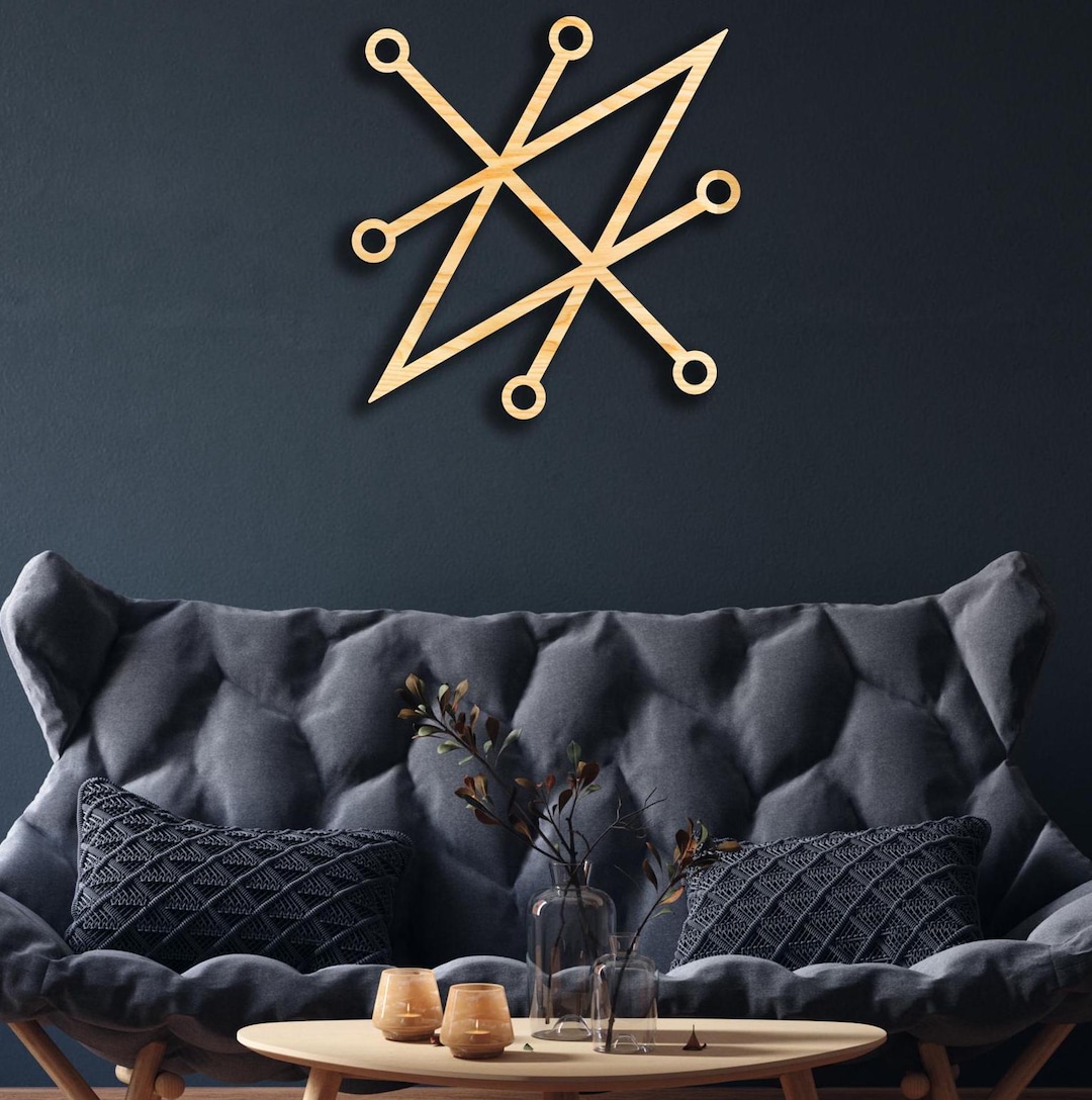 Sigil of Azazel Wall Decor From Wood, Wooden Art, Wood Symbol, Satanic ...