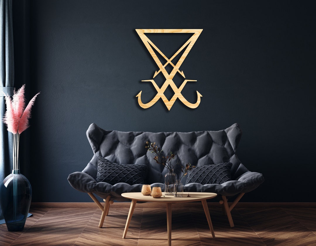 Sigil of Lucifer Wall Decor From Wood, Hanging Sign, Wood Art, Ars of ...
