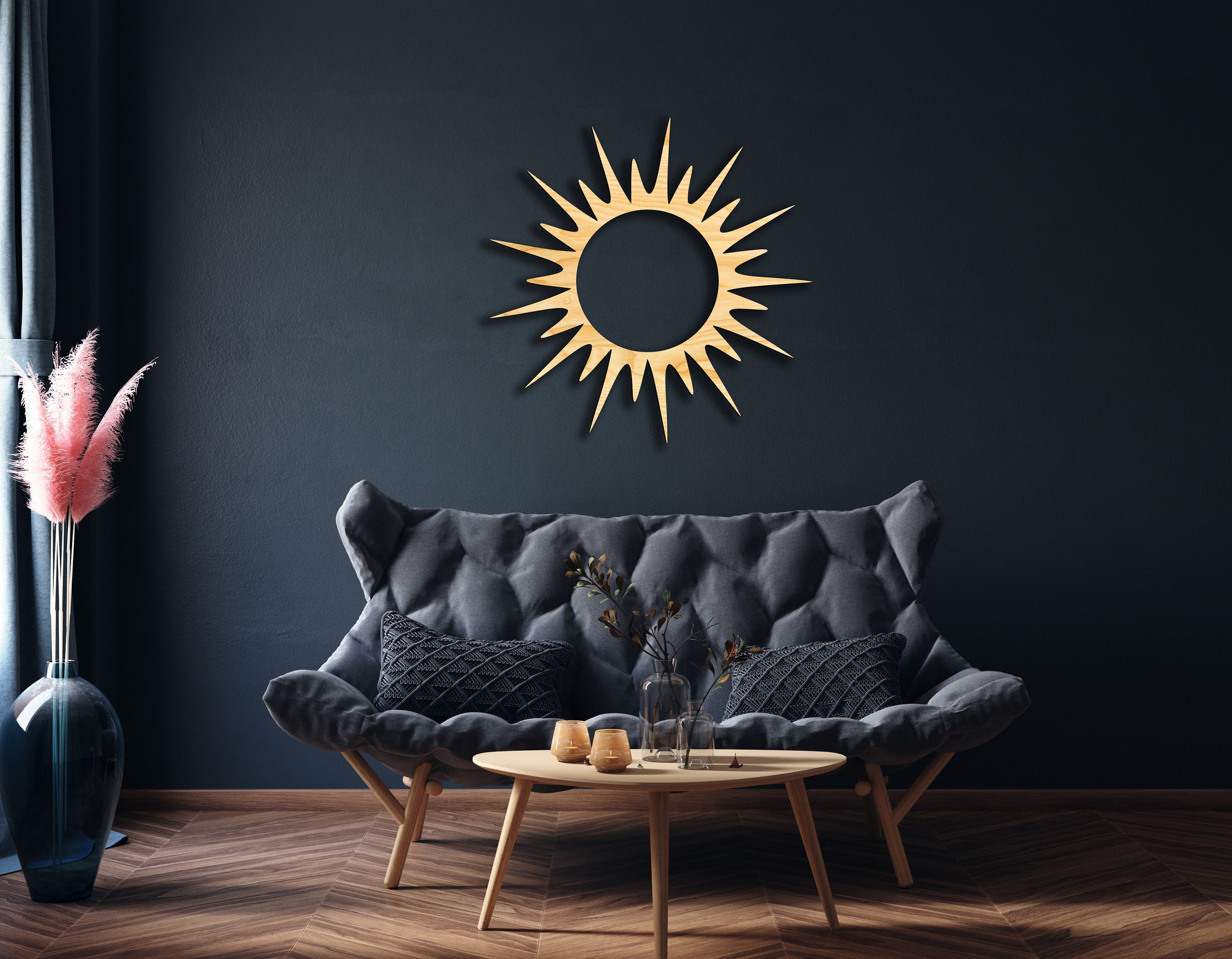 Solar Eclipse Wall Decor From Wood Hanging Sign Wooden Wall - Etsy