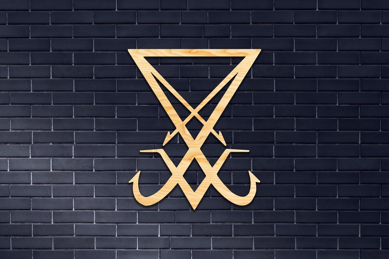 Sigil of Lucifer Wall Decor From Wood, Hanging Sign, Wood Art, Ars of ...