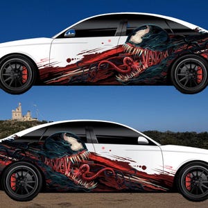 Venom Jaws Car Side Wrap Full Color Graphics Vinyl Livery Decal ...