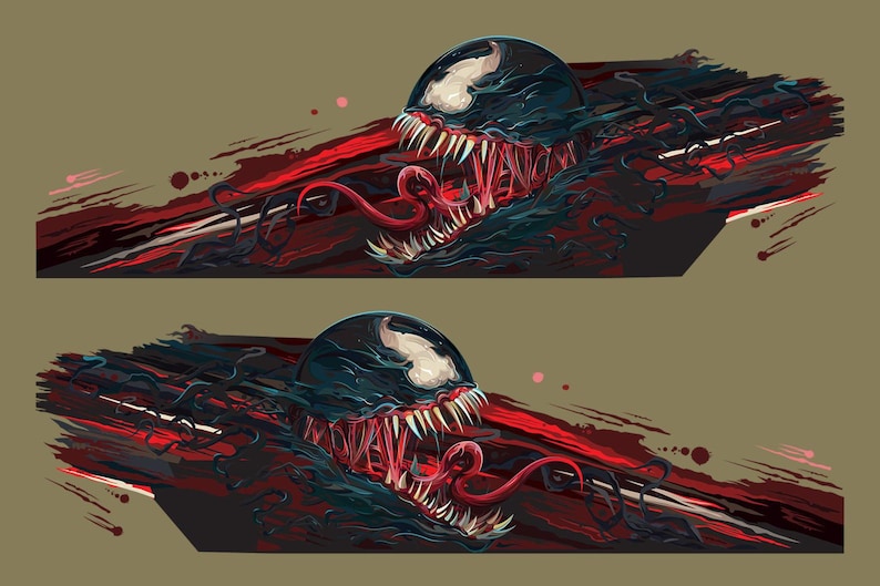 Venom Jaws Car Side Wrap Full Color Graphics Vinyl Livery Decal ...