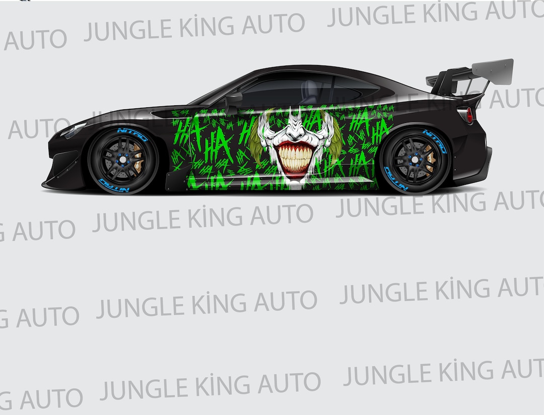 JOKER Villain Inspired Car Side Decal, Universal Size, Cast Vinyl Wrap ...
