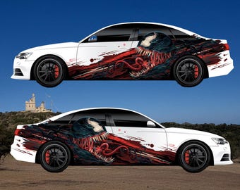 Venom Jaws Car Side Wrap Full Color Graphics Vinyl Livery Decal ...