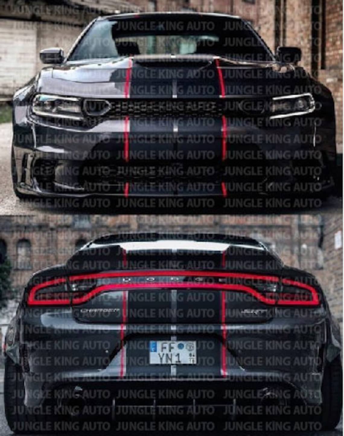 Dodge Challenger Racing Stripes: Dual 10" Vinyl Decal (2015+) - Etsy