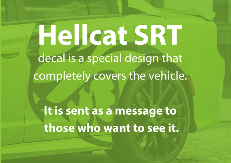 2x Hellcat SRT - INCLUDES BOTH Sides. Decal Sticker Tribal | Dodge ...