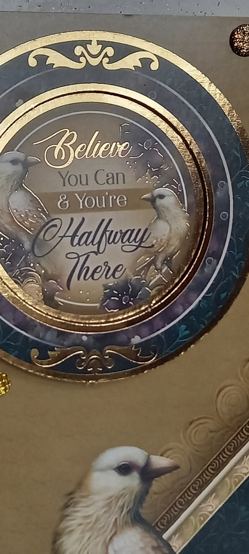 Handmade Raised Foiled White Raven Birthday/inspirational Card,large ...