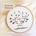 Embroidery PDF Pattern of Your Family Tree, Custom Embroidery Sketch ...