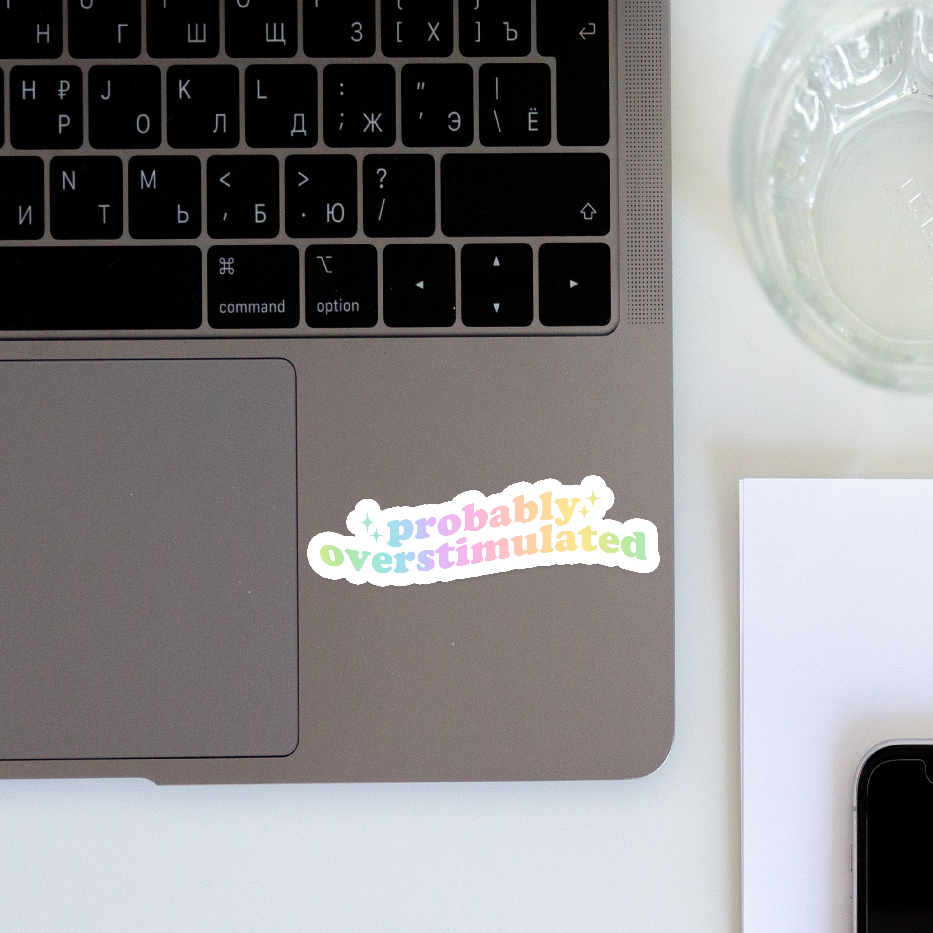 Probably Overstimulated Retro Sticker, ADHD Sticker, Cute Sticker Gift ...